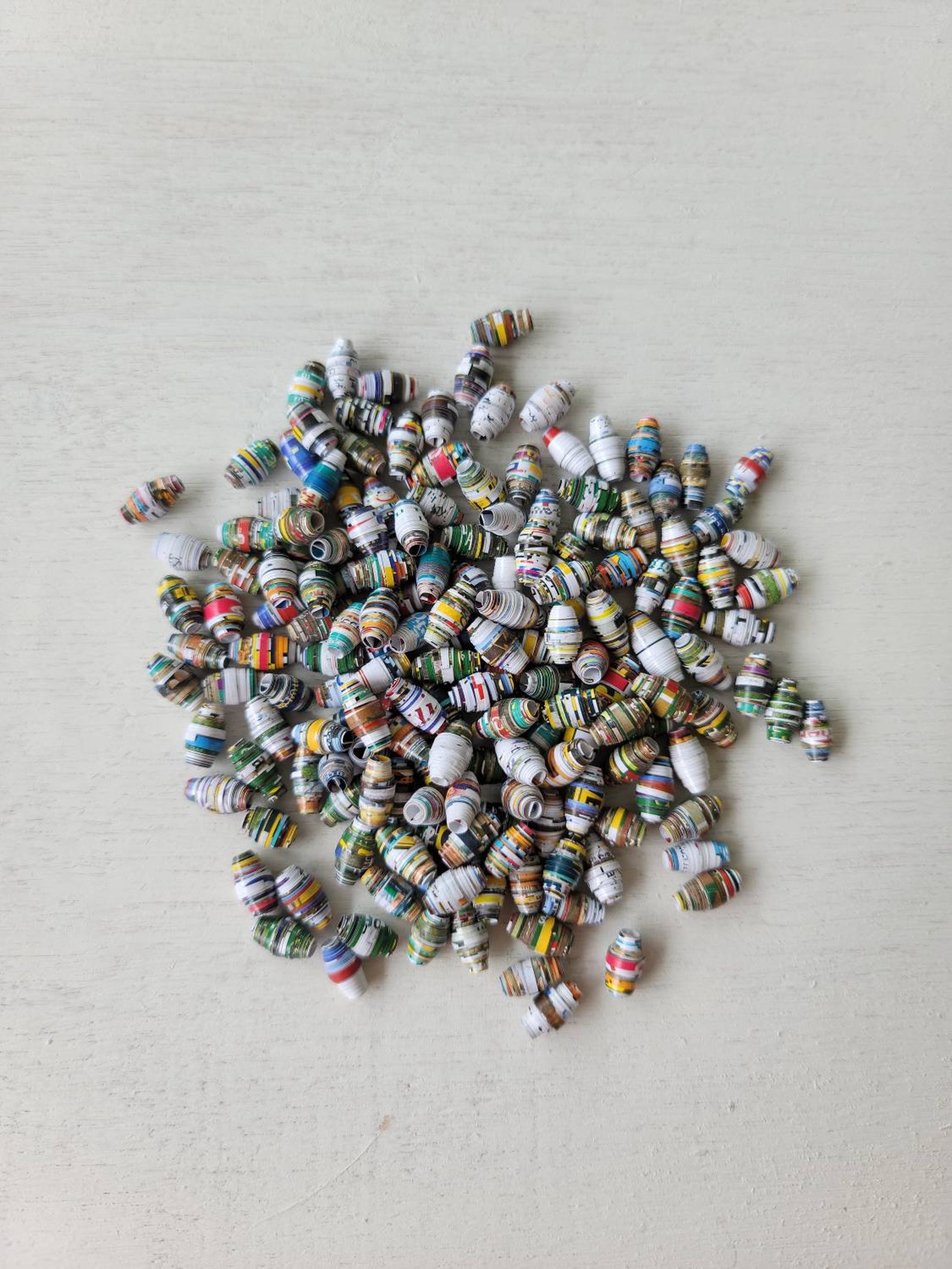 Paper Beads, Assorted Beads, Large Hole Bead - Etsy