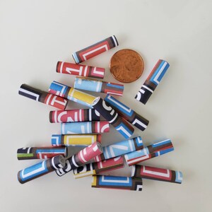 Paper Beads, Recycled Paper Beads, Multicolored Tube Beads - Etsy