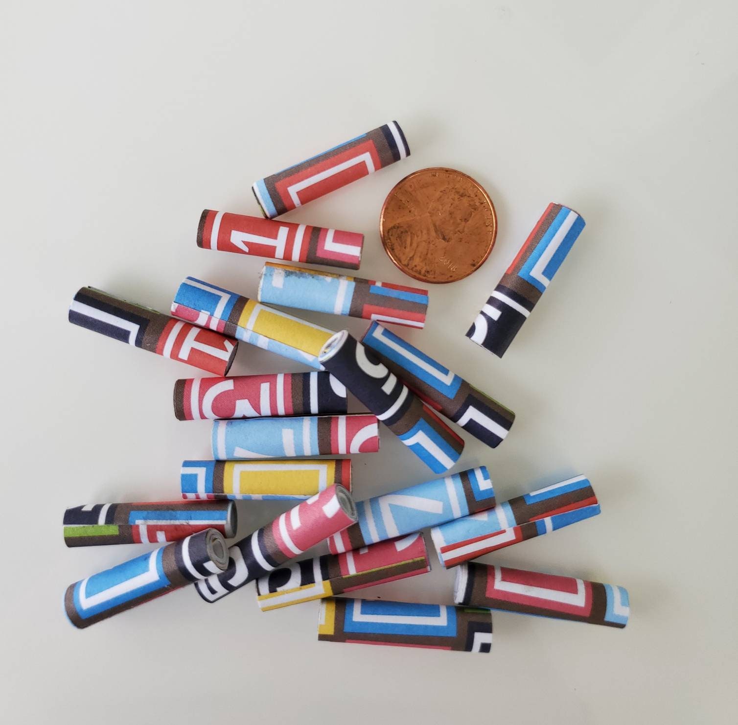 Paper Beads, Recycled Paper Beads, Multicolored Tube Beads - Etsy