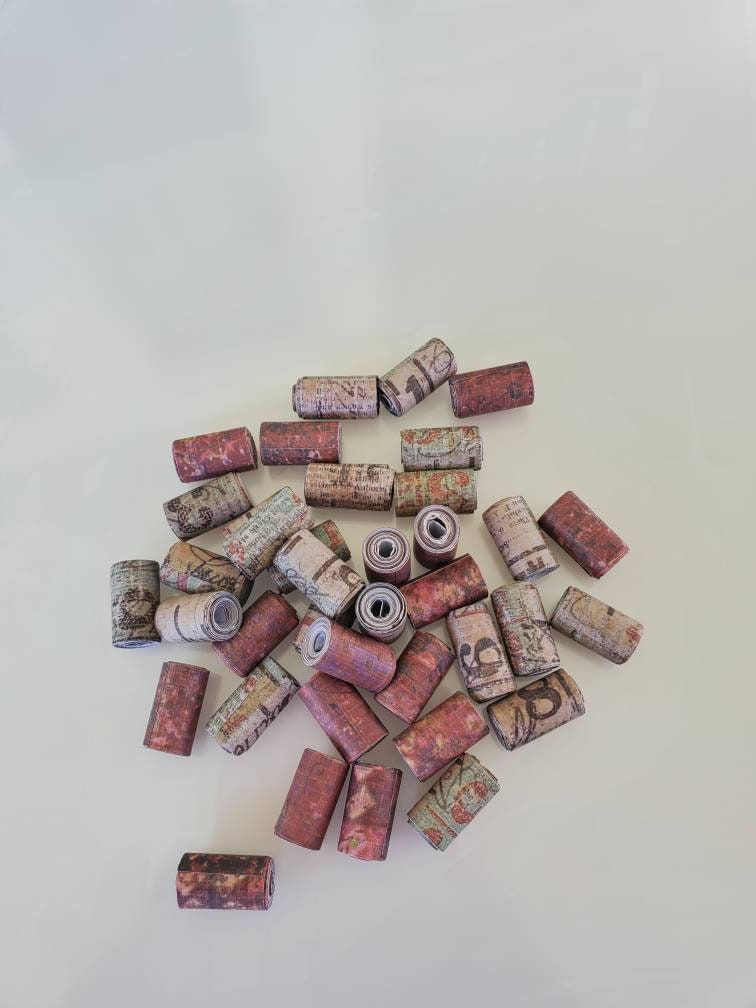 Paper Beads, Recycled Paper Beads, Antique Beads - Etsy