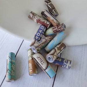 Paper Beads, Recycled Paper Beads, Tube Beads - Etsy