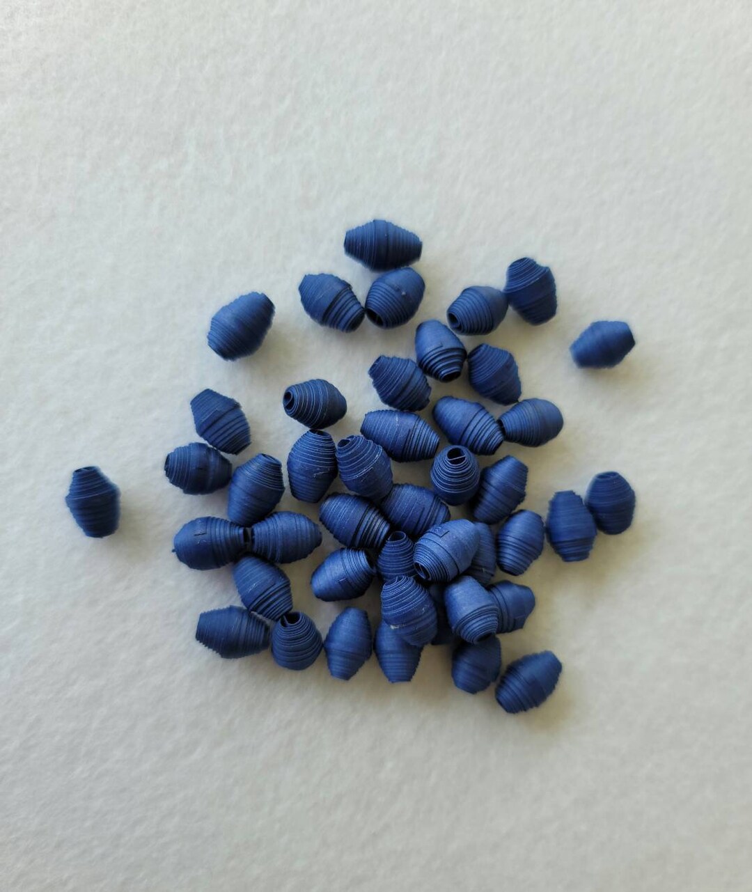 Blue Paper Beads to Make Handmade Jewelry, Recycled Paper Beads ...