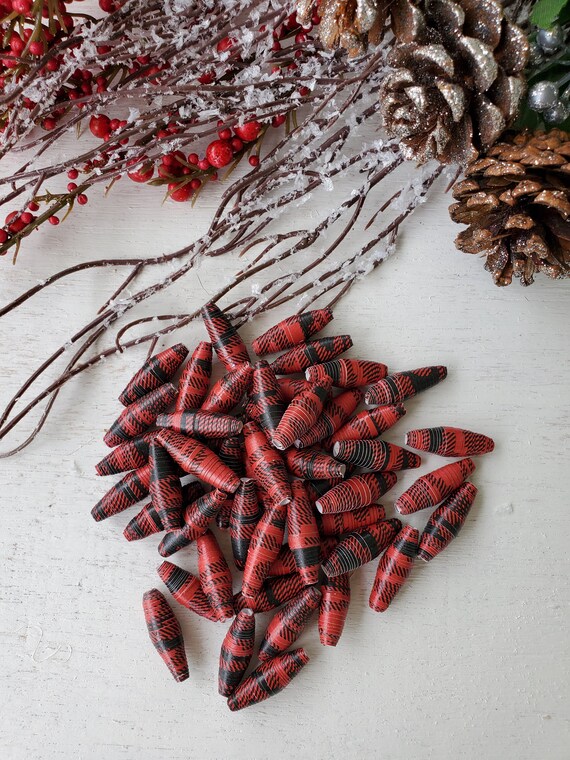 Paper Beads Large Hole Red Beads Diy Craft Kits for Adults | Etsy