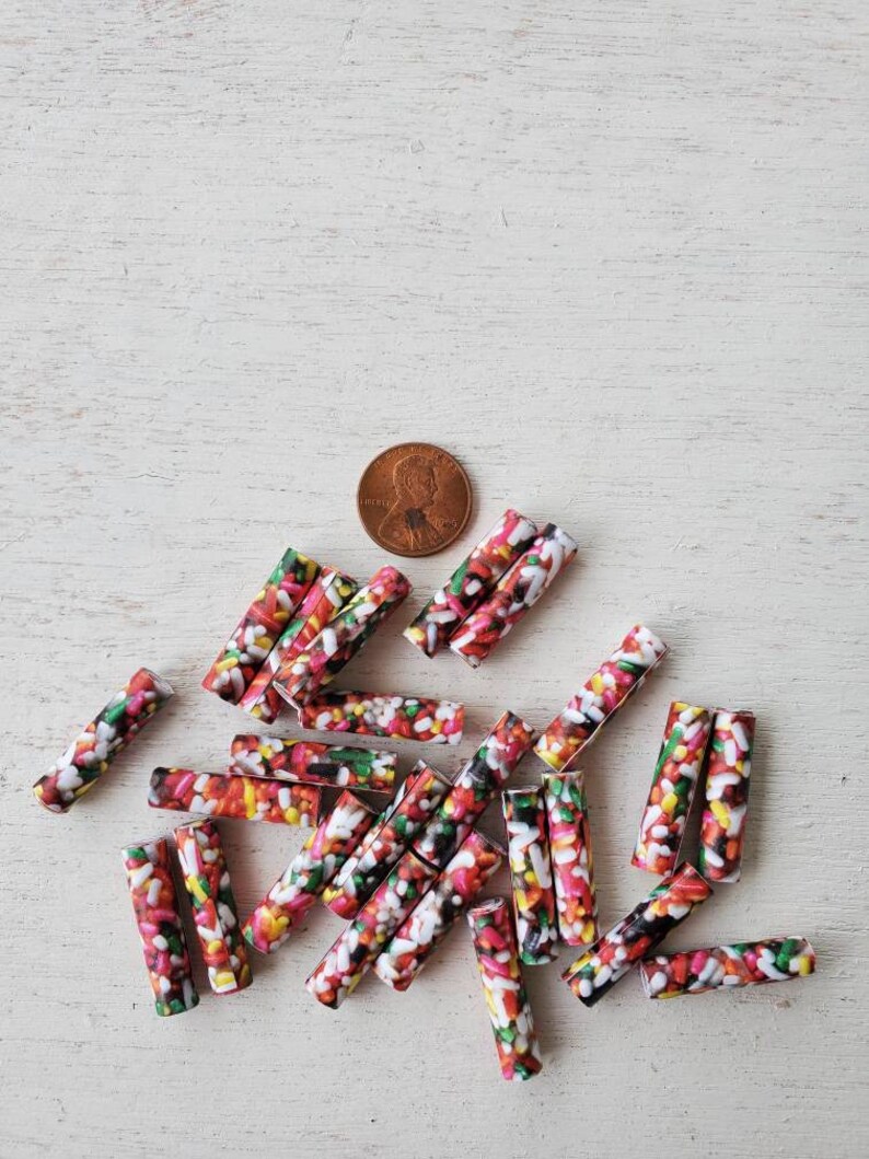 Paper Beads Recycled Paper Beads Tube Beads | Etsy