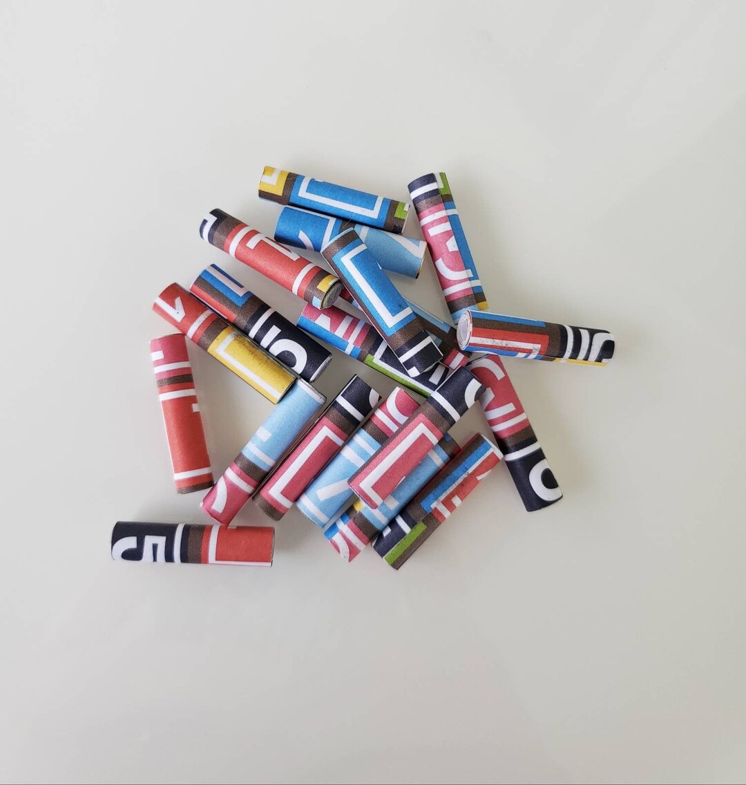 Paper Beads, Recycled Paper Beads, Multicolored Tube Beads - Etsy