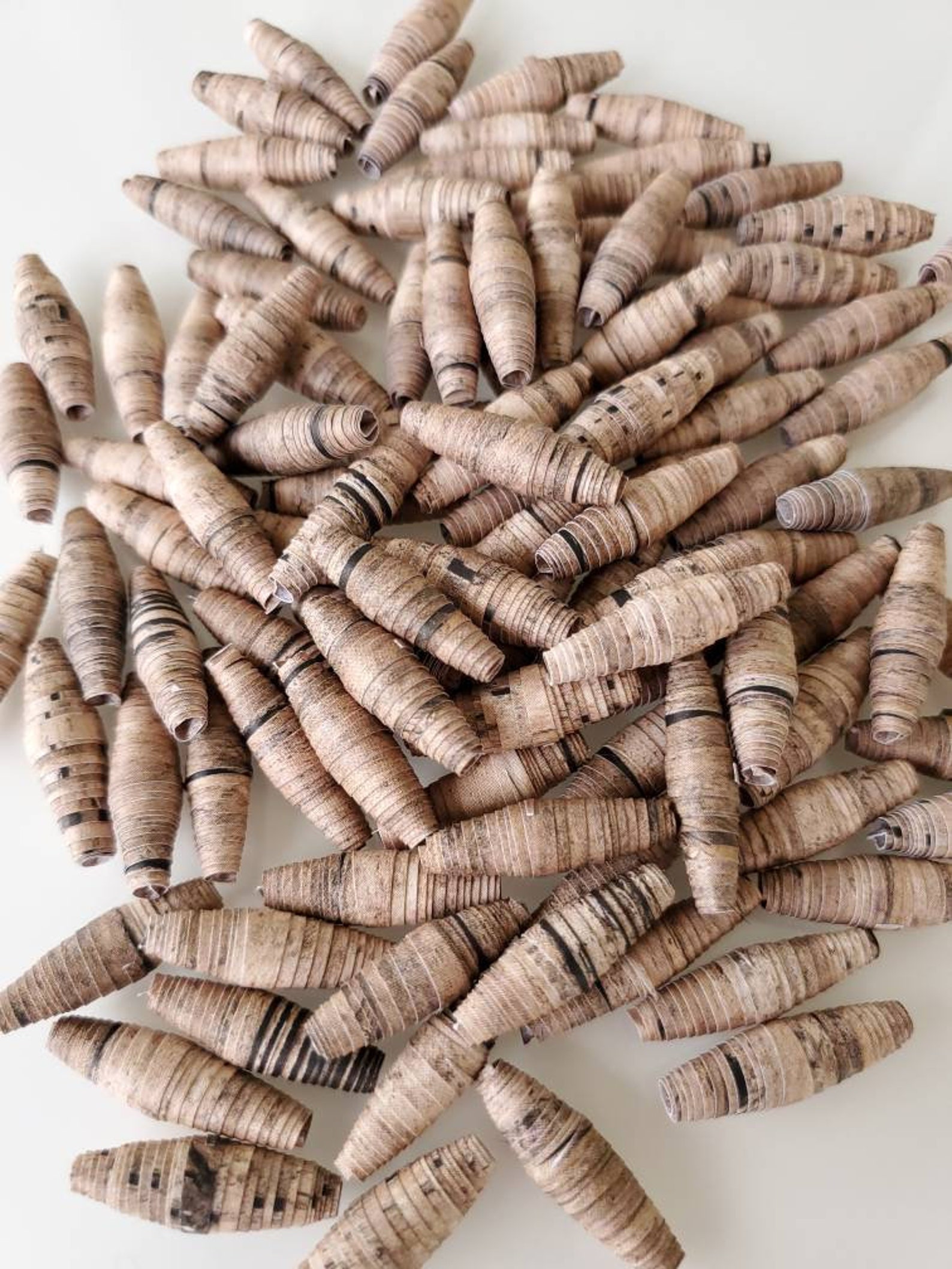 Paper Beads, Brown Beads, Recycled, Beads for Jewelry Making - Etsy