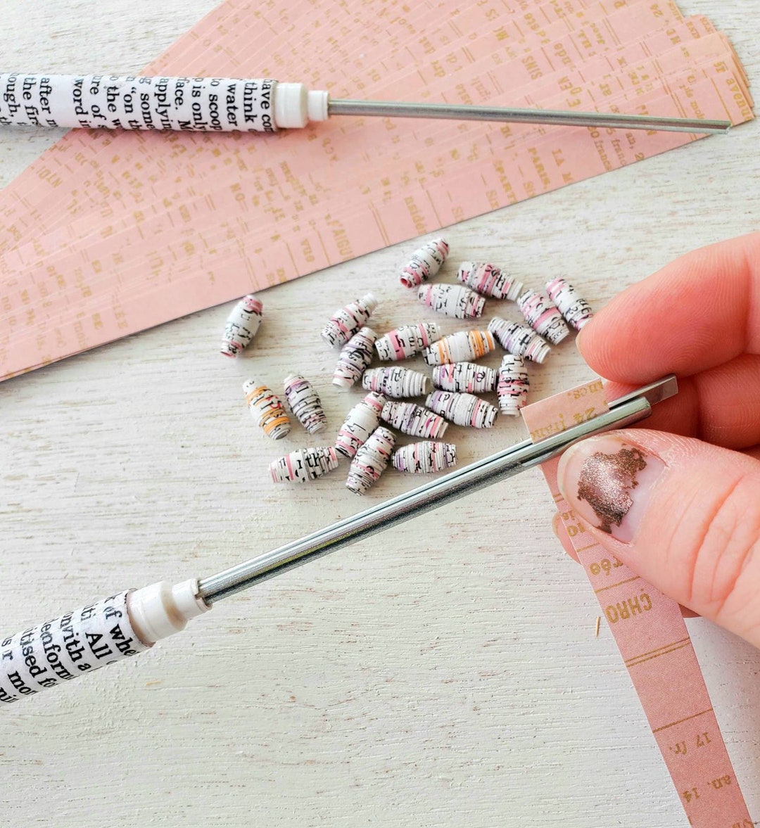 Paper Bead Roller Set of 2, Paper Beads, Diy Adult Craft Kit - Etsy