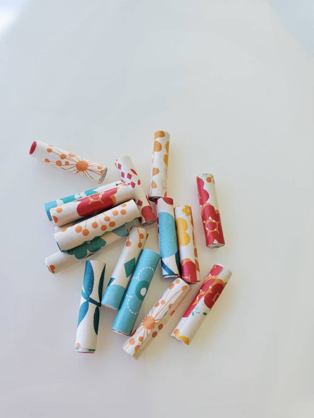 Paper Beads, Recycled Paper Beads, Tube Beads - Etsy