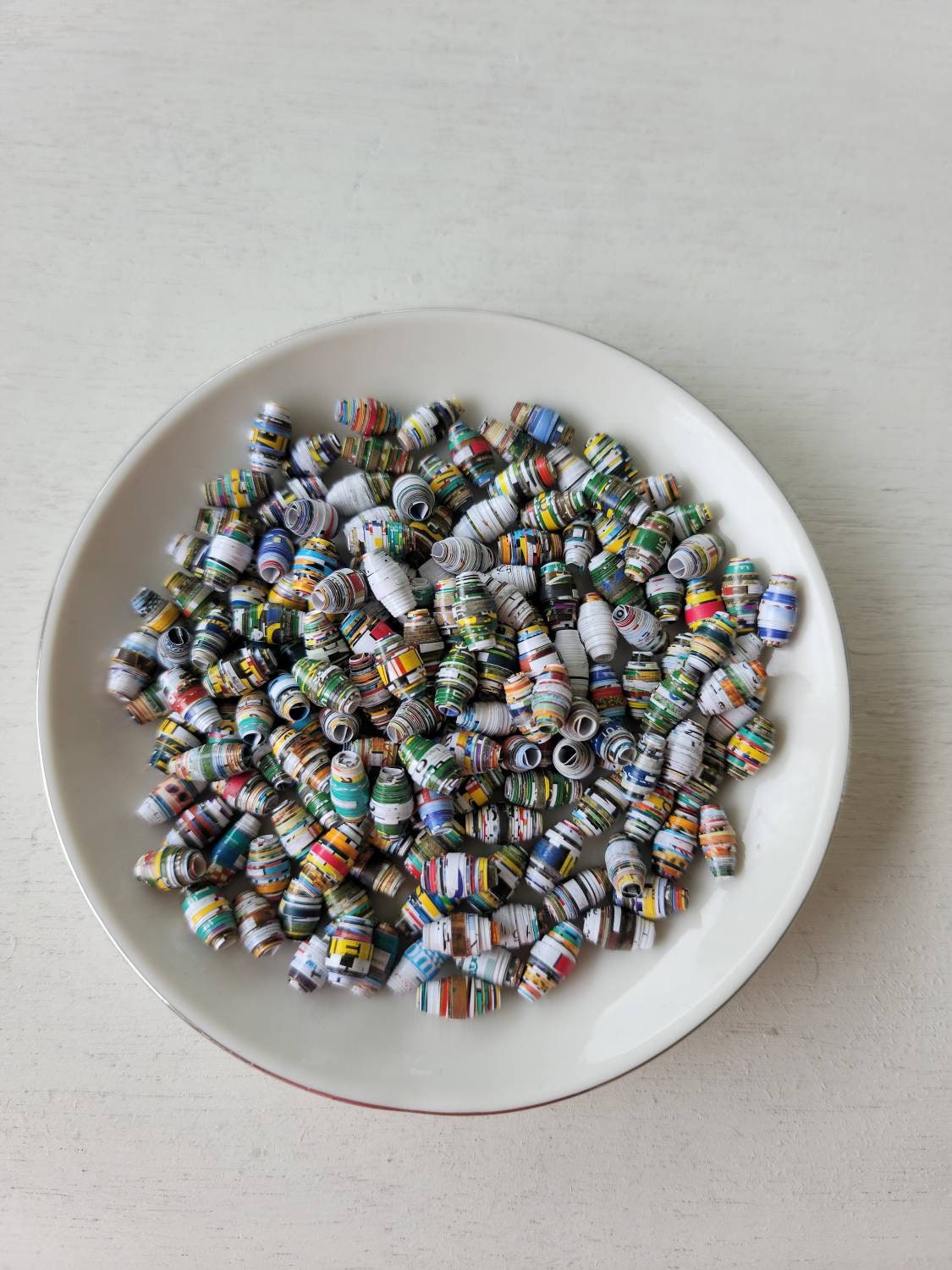 Paper Beads, Assorted Beads, Large Hole Bead - Etsy