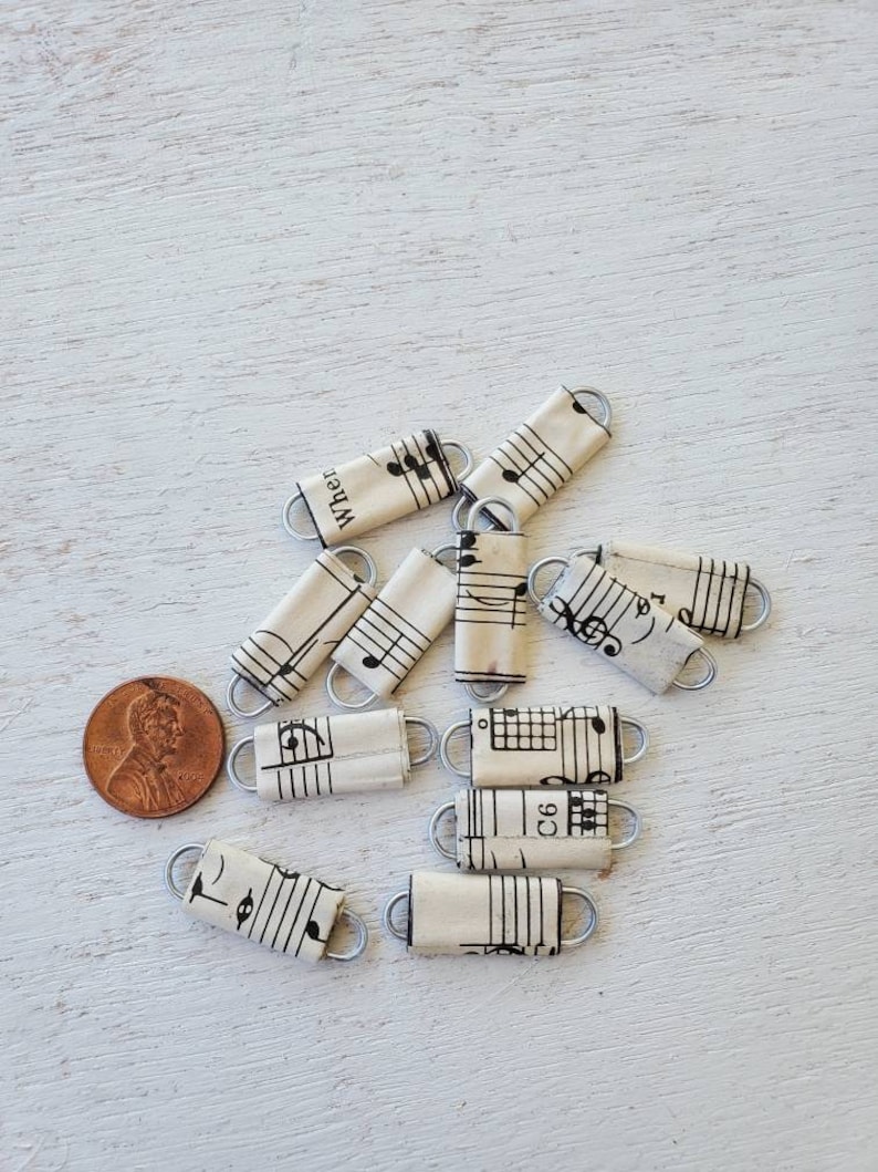 Paper Beads Recycled Paper Beads Music Beads | Etsy
