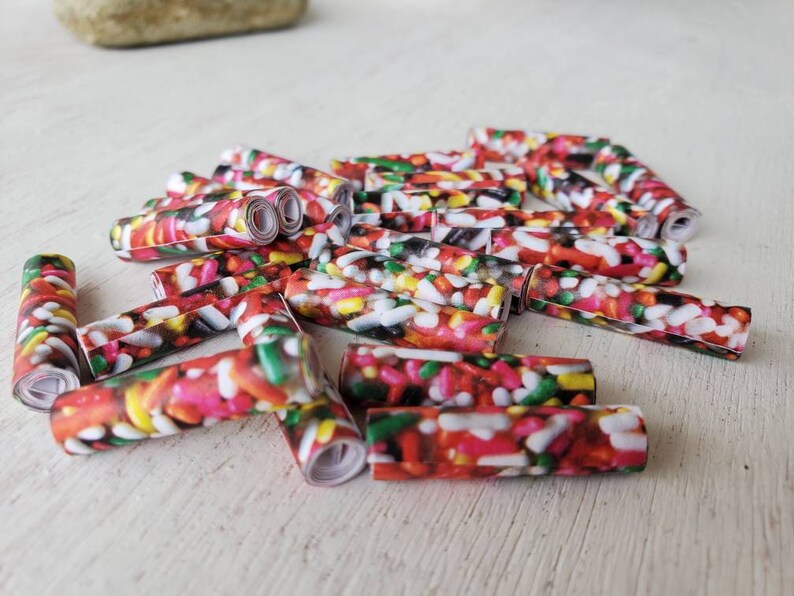 Paper Beads Recycled Paper Beads Tube Beads | Etsy