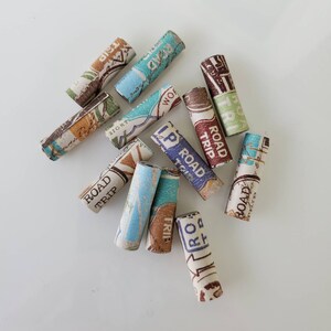 Paper Beads, Recycled Paper Beads, Tube Beads - Etsy