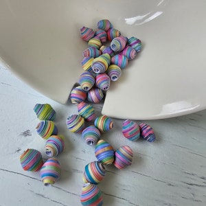 Paper Beads, Assorted Beads, Large Hole Bead - Etsy