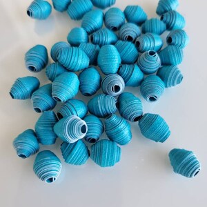 Paper Beads, Recycled Paper Beads, Blue Beads - Etsy