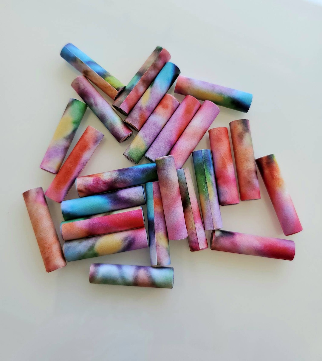Multicolored Paper Beads to Make Handmade Jewelry, Recycled Paper Beads ...