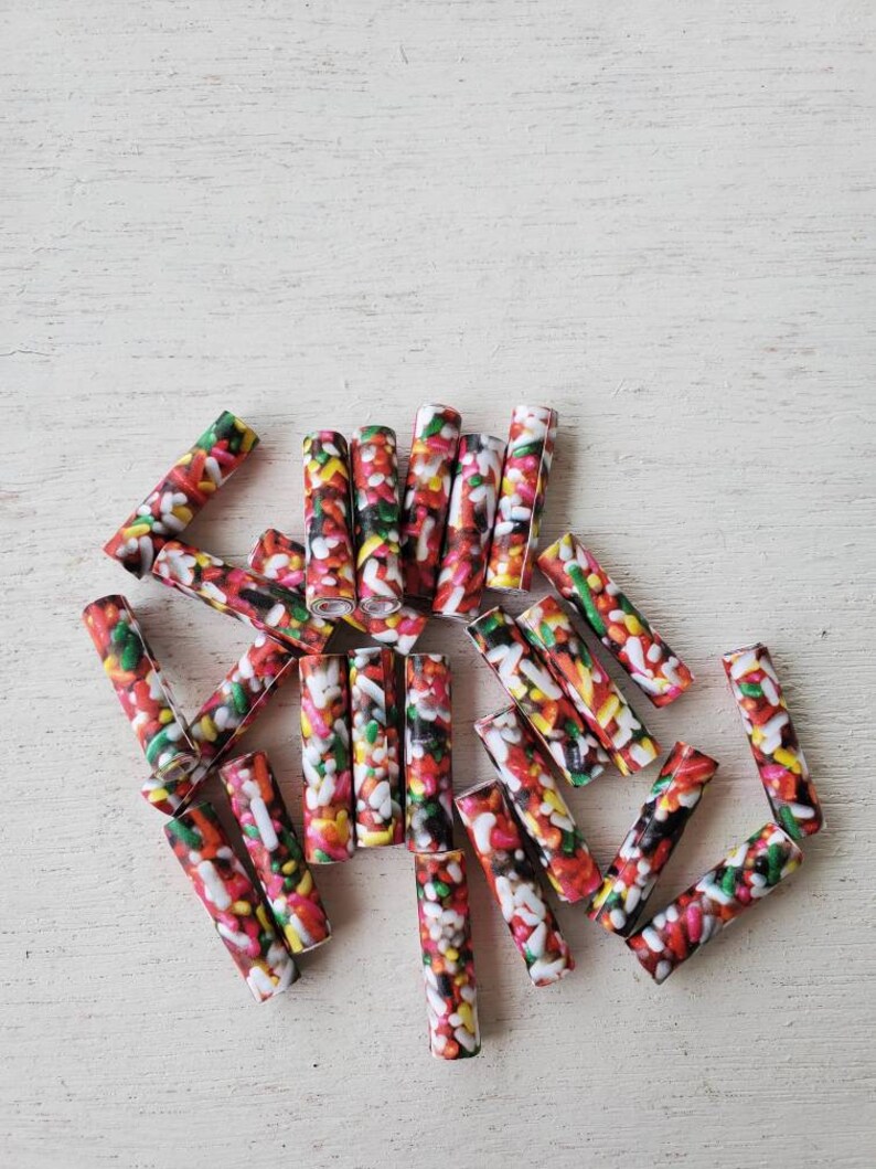 Paper Beads Recycled Paper Beads Tube Beads | Etsy