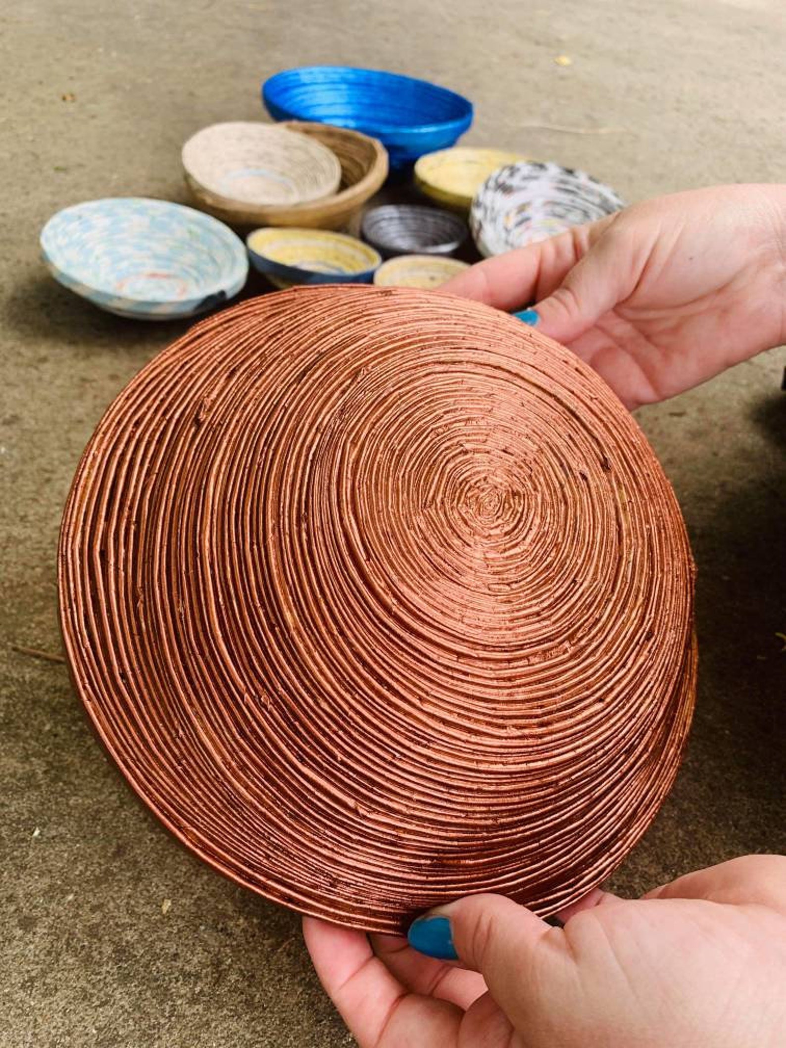 Magazine bowl handmade paper bowl home decor decorative | Etsy