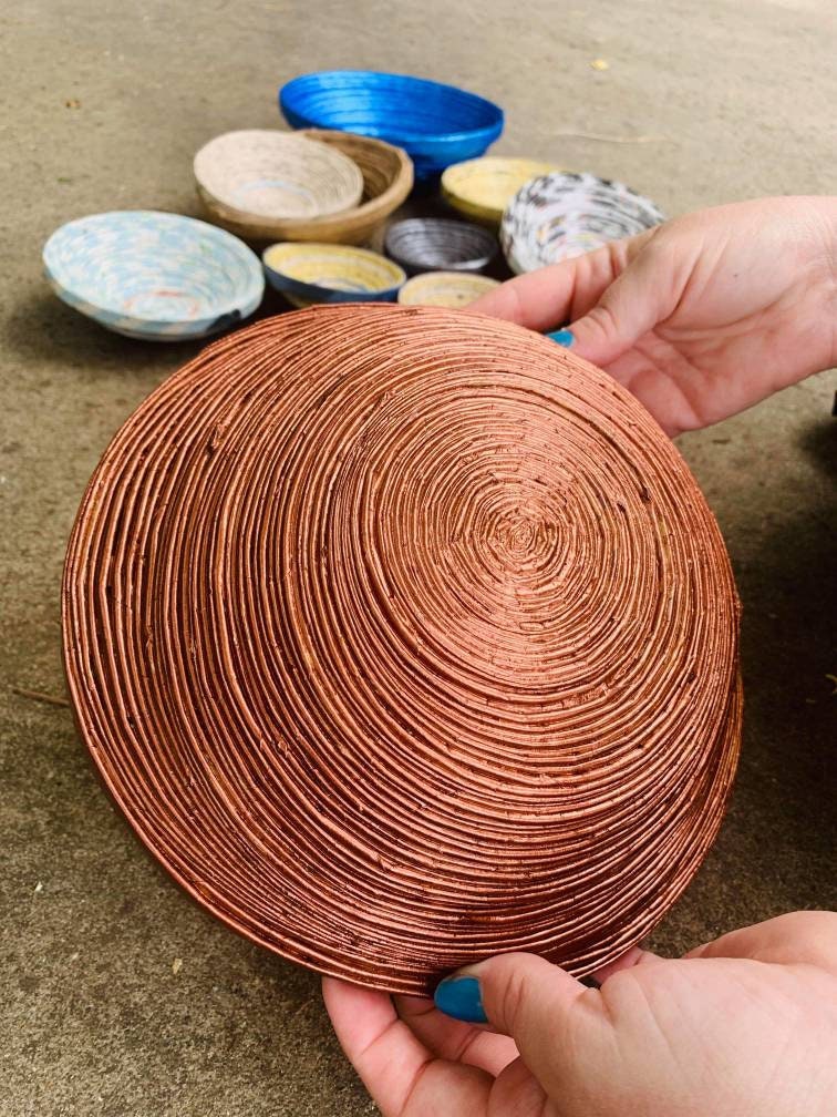 Magazine bowl handmade paper bowl home decor decorative | Etsy