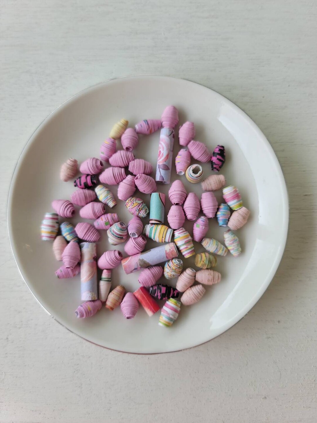 Paper Beads, Assorted Beads, Recycled Paper Beads - Etsy