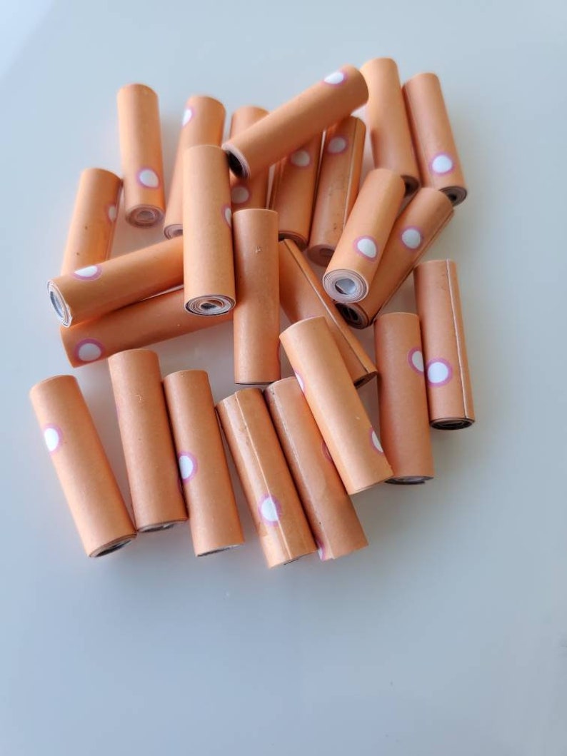 Recycled Paper Beads, Large Hole Beads, Tube Beads - Etsy