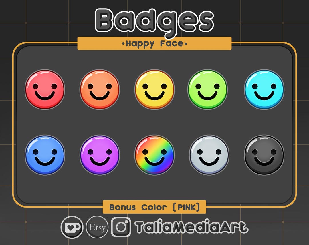 Sad N Happy Twitch Badges Set | Emotion Theme | Instant Download ...