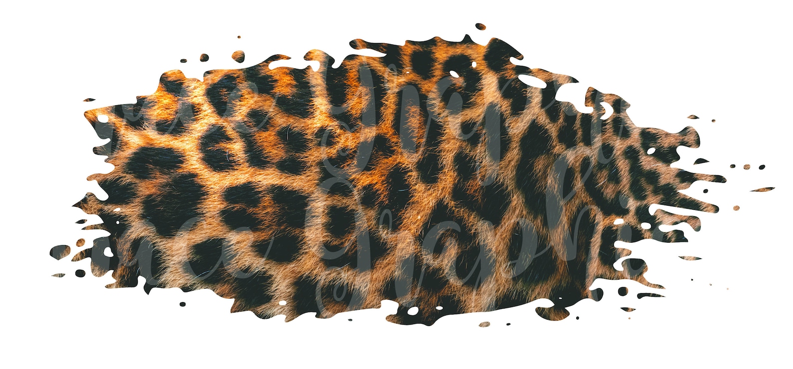 Leopard Splash With Real Fur Look in 3 Files Types JPEG, SVG, PNG, All ...