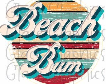 Beach Bum SVG File - Etsy