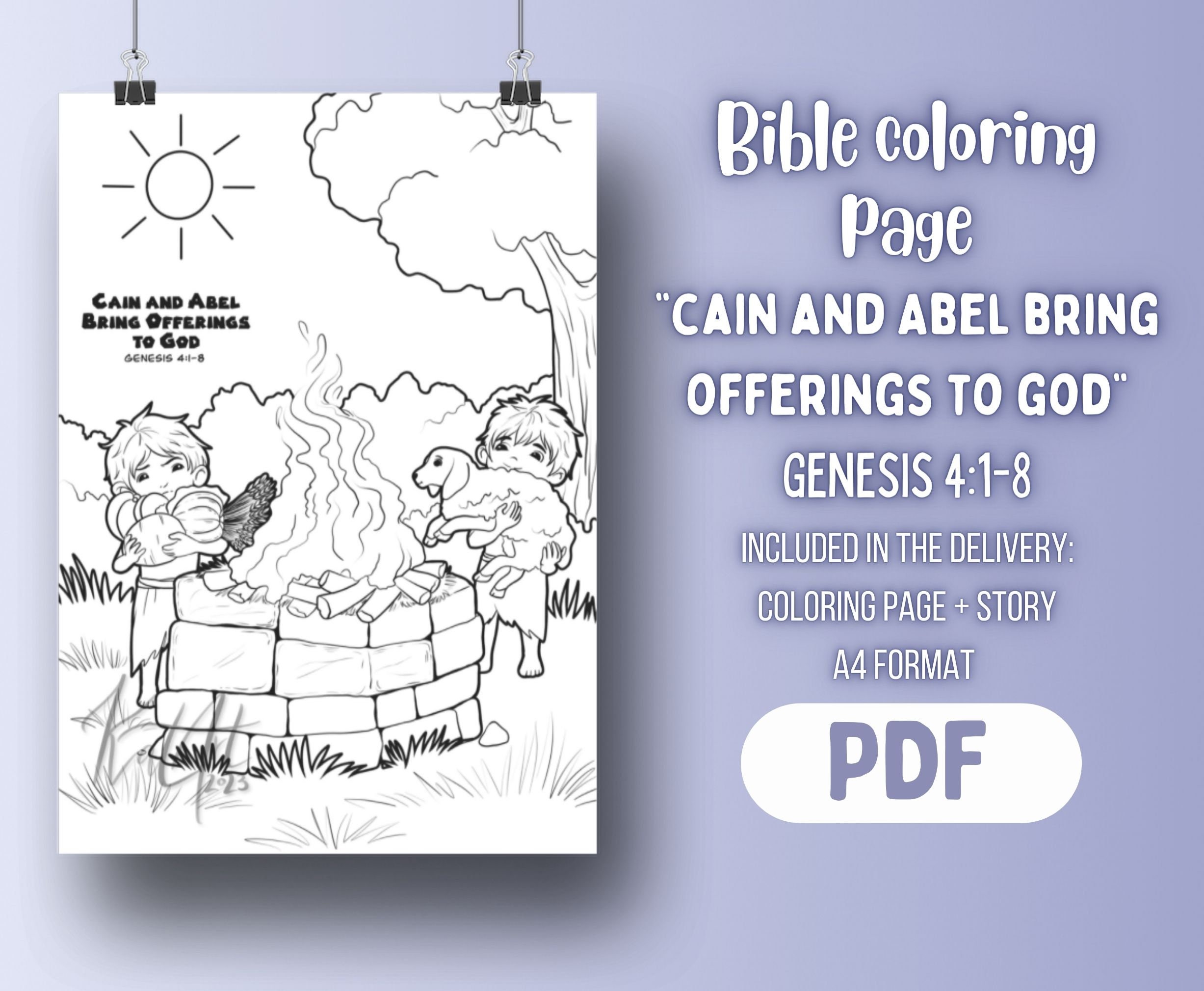 Cain And Abel Coloring Pages