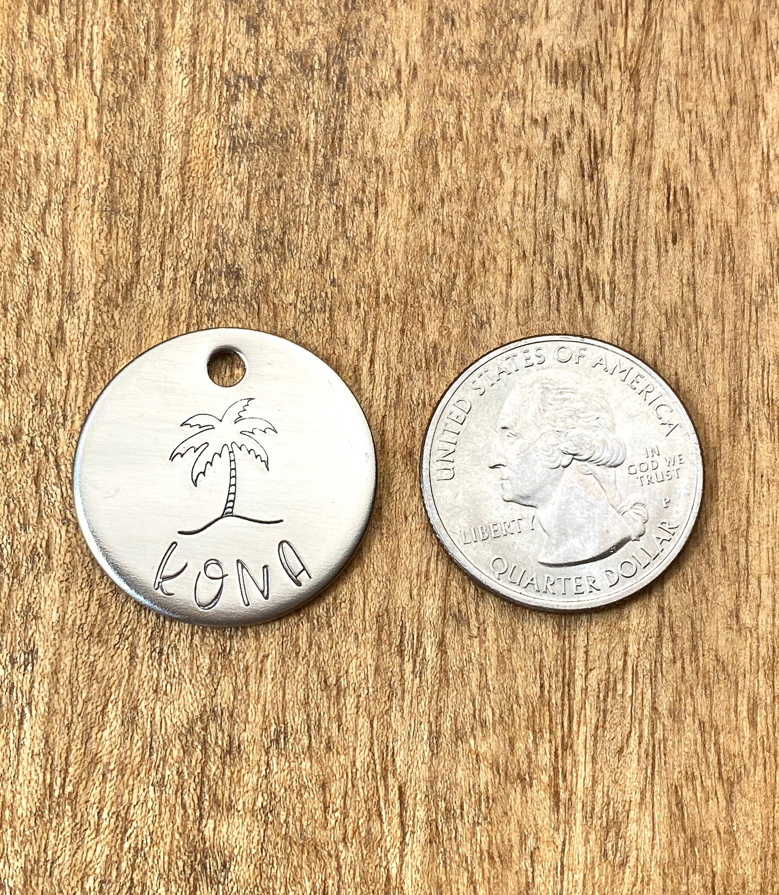 Palm Tree Pet Tag Dog ID Tag Cat ID Tag Personalized - Etsy