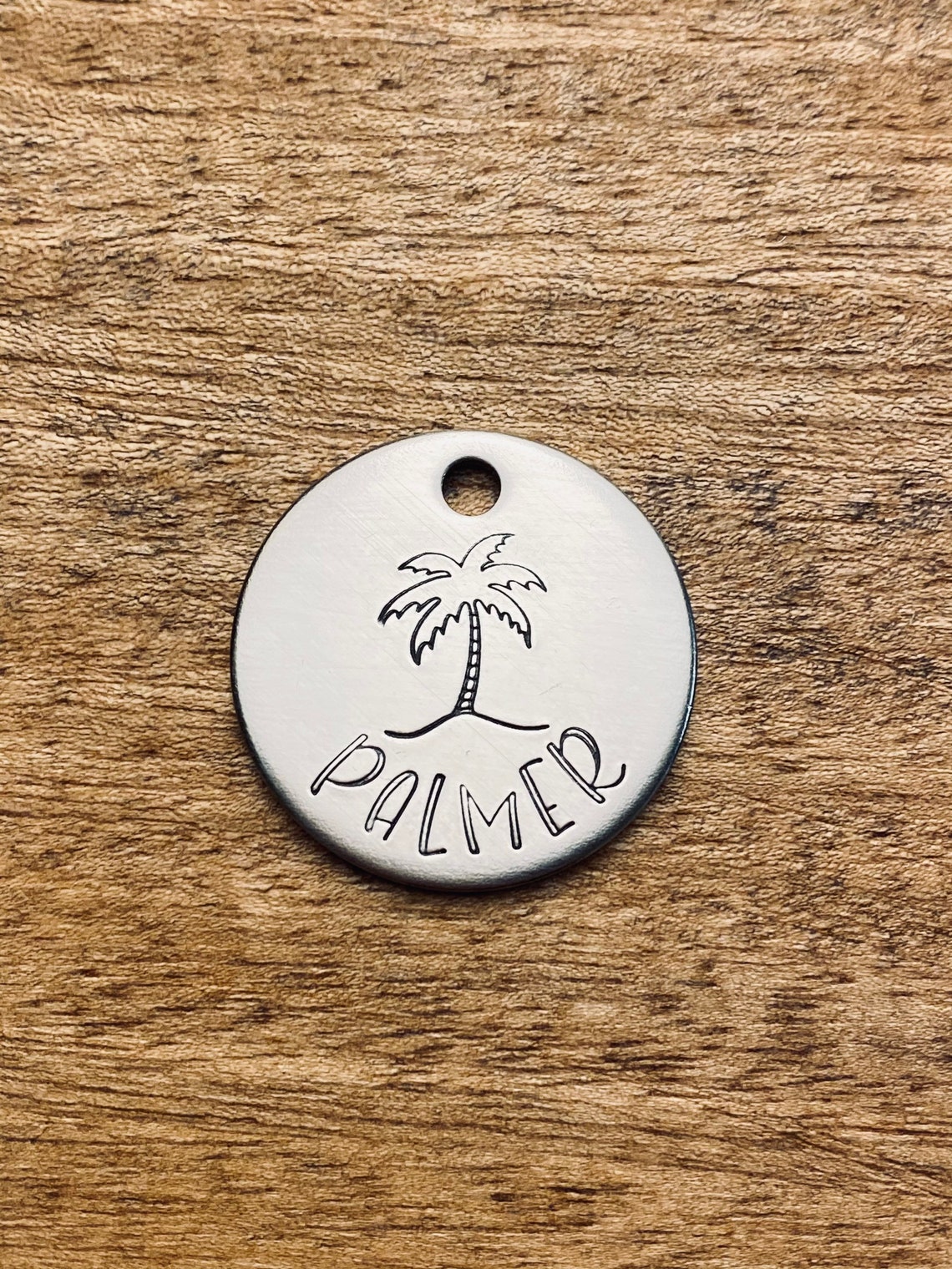 Palm Tree Pet Tag Dog ID Tag Cat ID Tag Personalized | Etsy