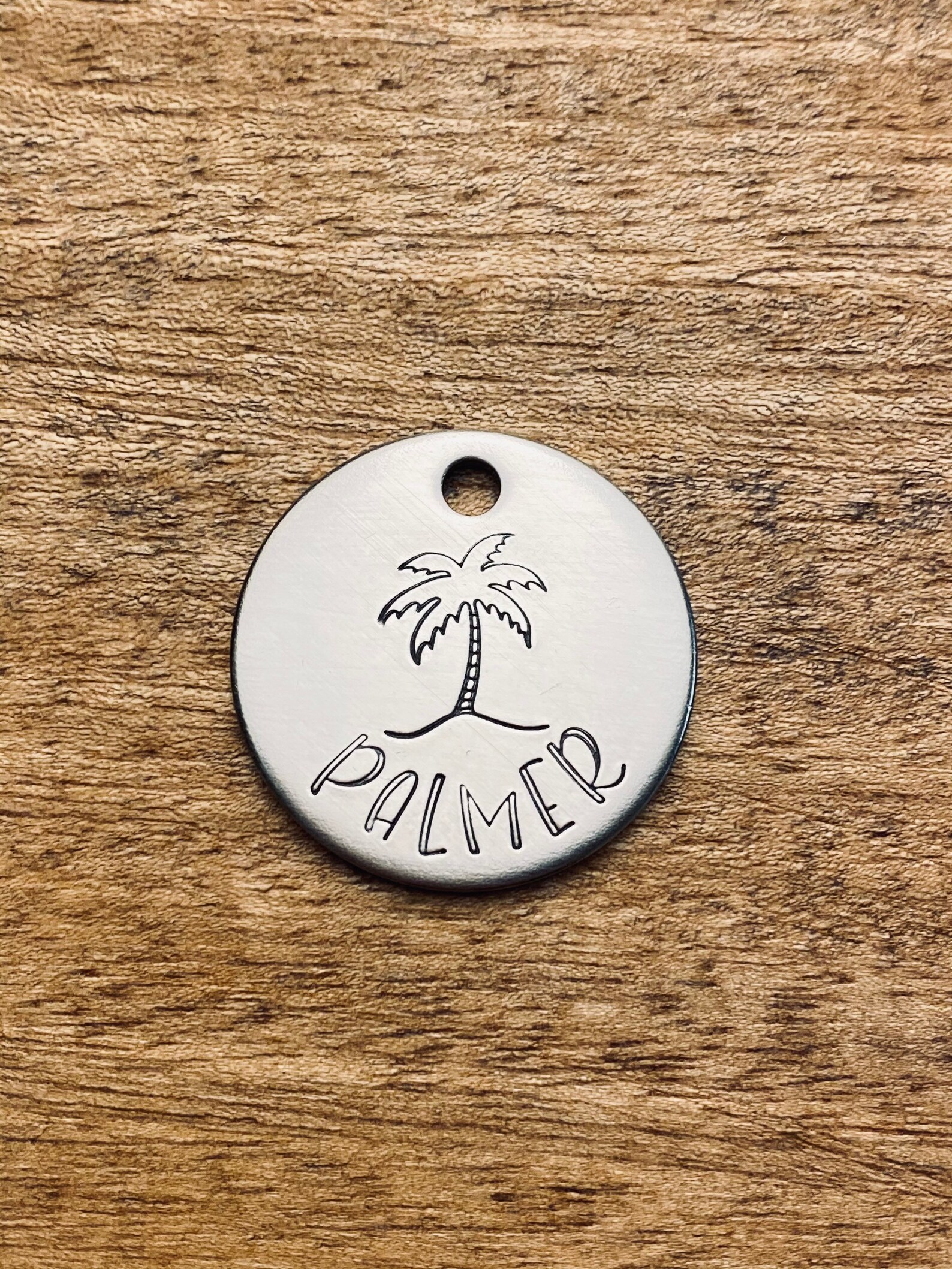 Palm Tree Pet Tag Dog ID Tag Cat ID Tag Personalized - Etsy