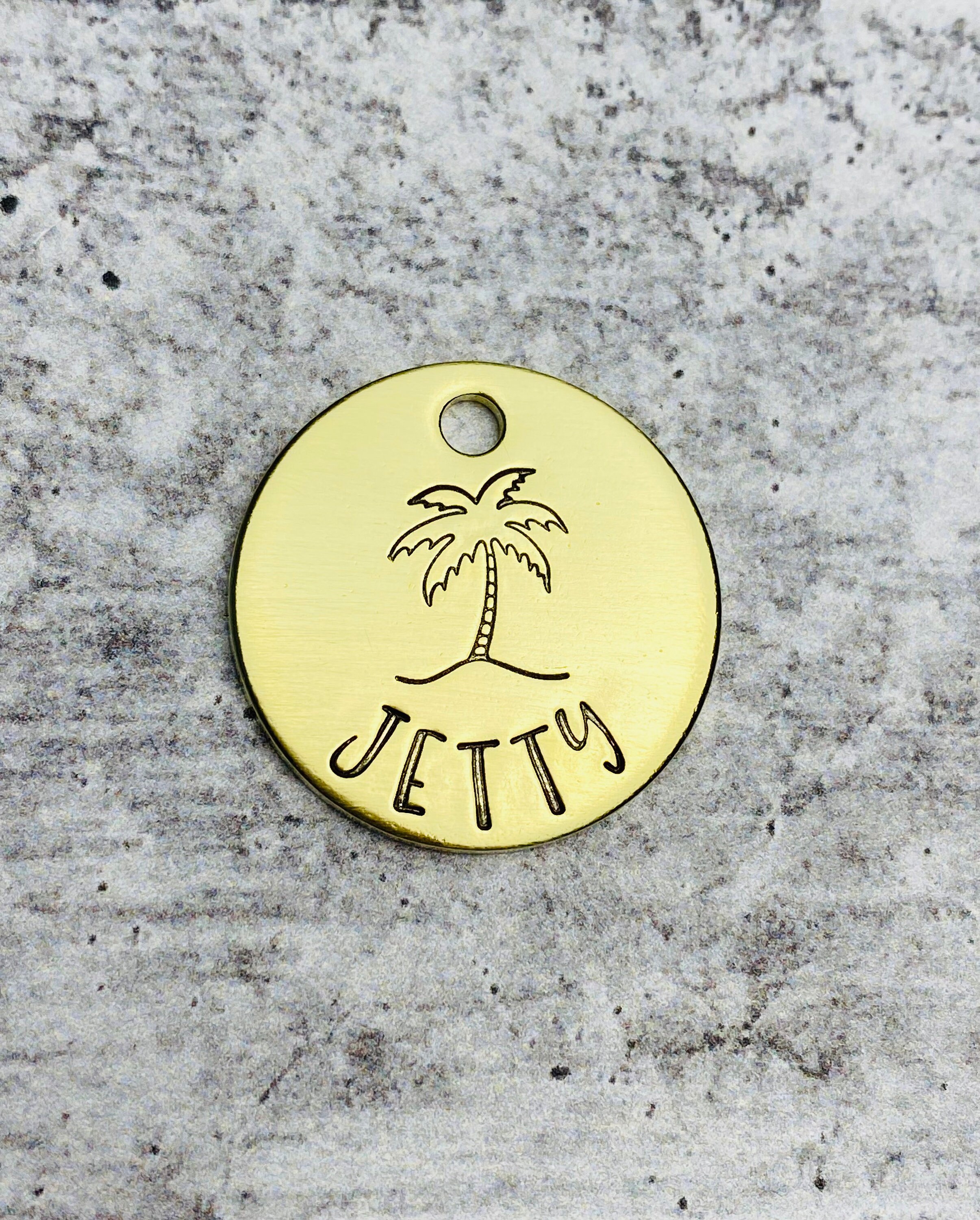 Palm Tree Pet Tag Dog ID Tag Cat ID Tag Personalized - Etsy