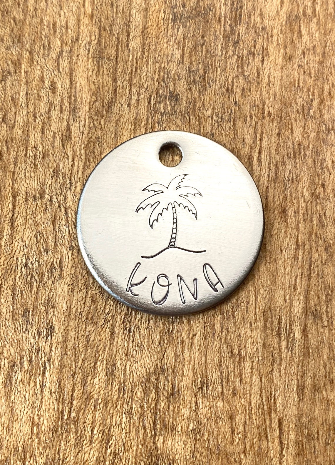 Palm Tree Pet Tag Dog ID Tag Cat ID Tag Personalized - Etsy