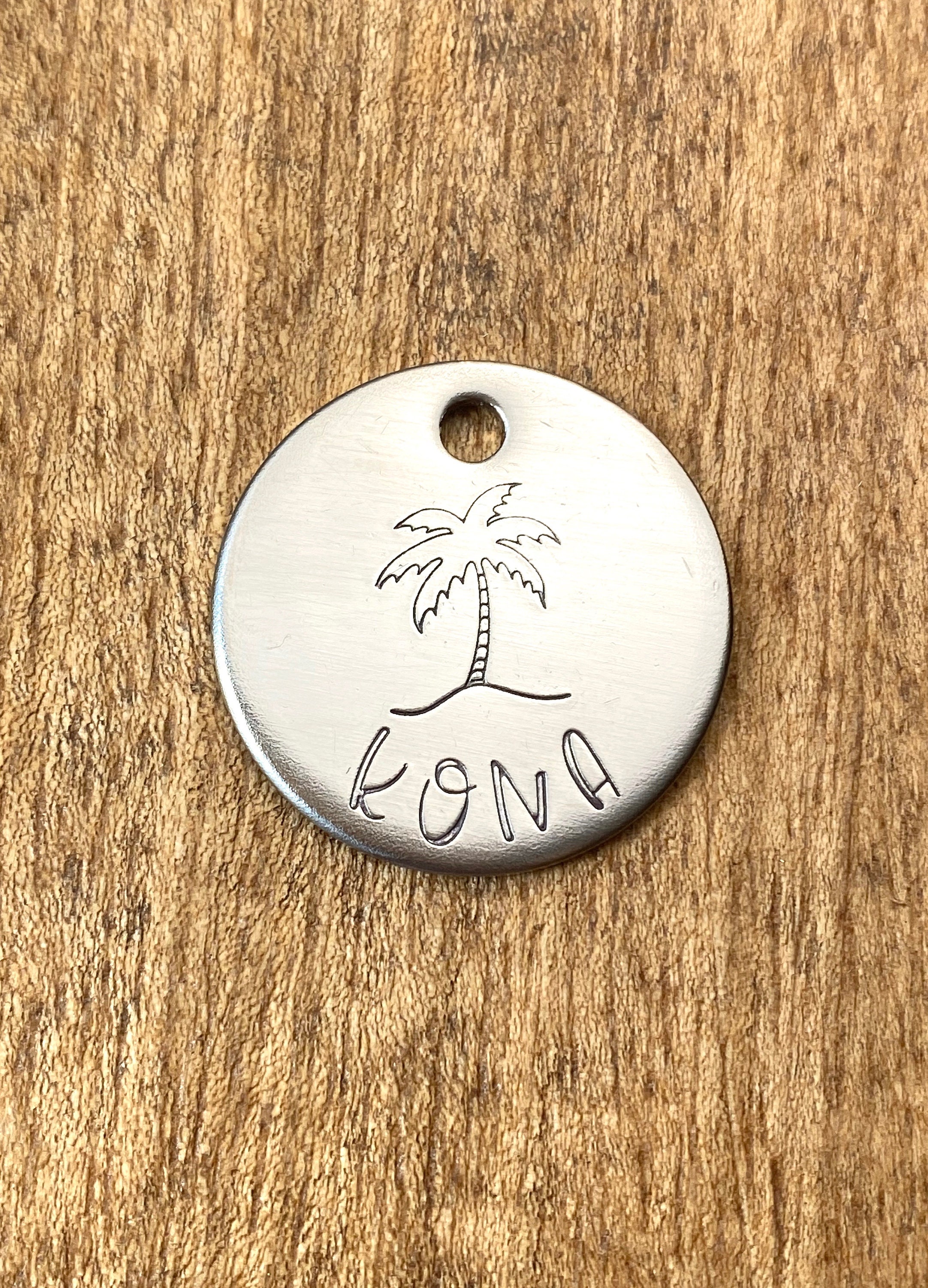 Palm Tree Pet Tag Dog ID Tag Cat ID Tag Personalized - Etsy