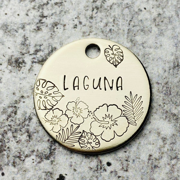 Tropical Name Tag - Etsy