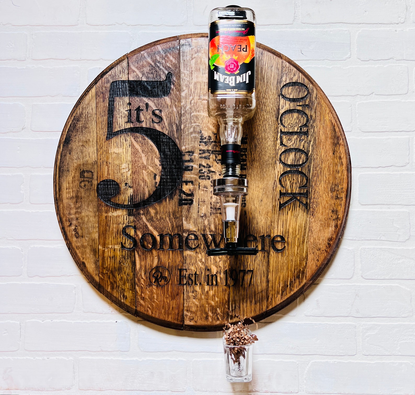 Whiskey Barrel/wall Mount Dispenser/wall Liquor - Etsy