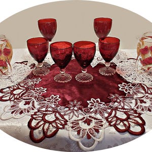 Vintage Kitchenware of Ruby Red Glass by Anchor Hocking Glass 6 Piece ...