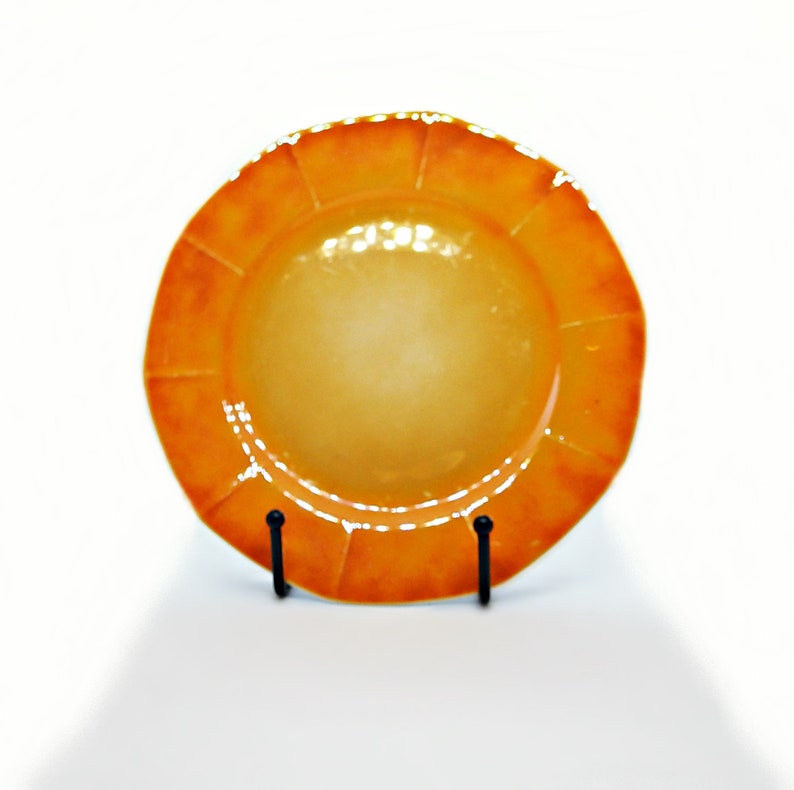 Set of Victoria China Czechoslovakia Orange Lusterware in - Etsy