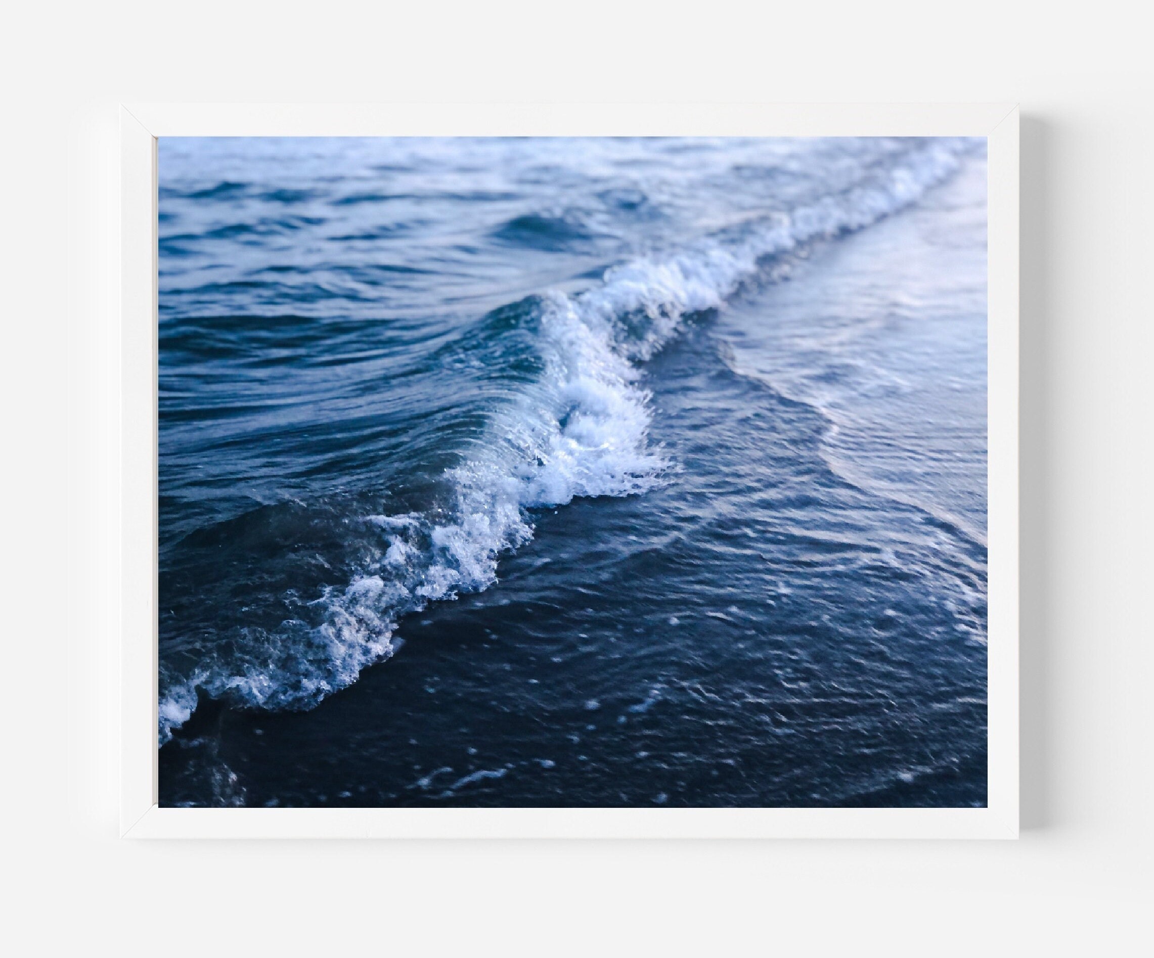 Blue Ocean Waves Art Print, Coastal Wall Decor, Digital Download - Etsy