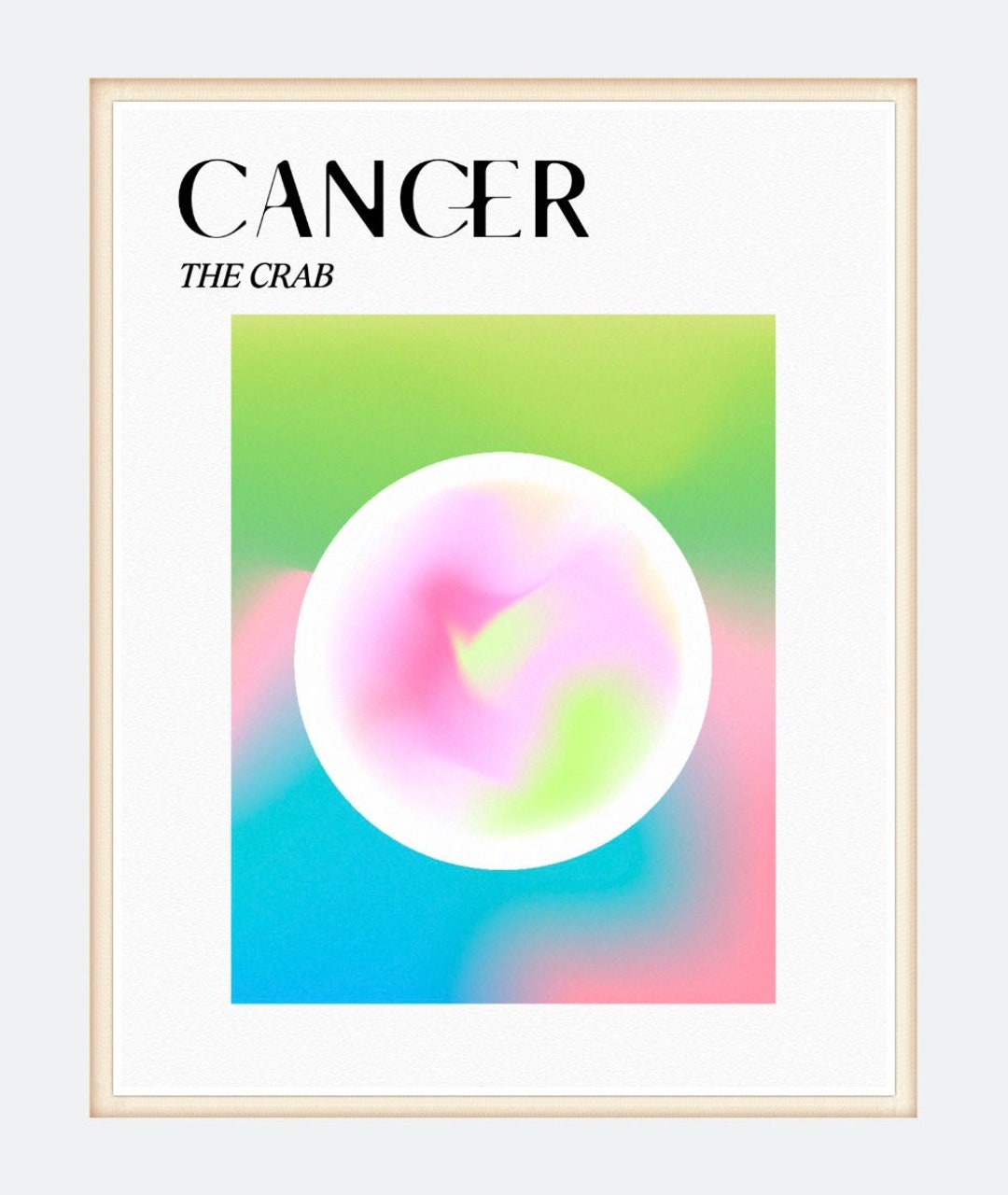 Zodiac Poster Art Print - Cancer | Trendy Wall Art Zodiac Star Sign ...