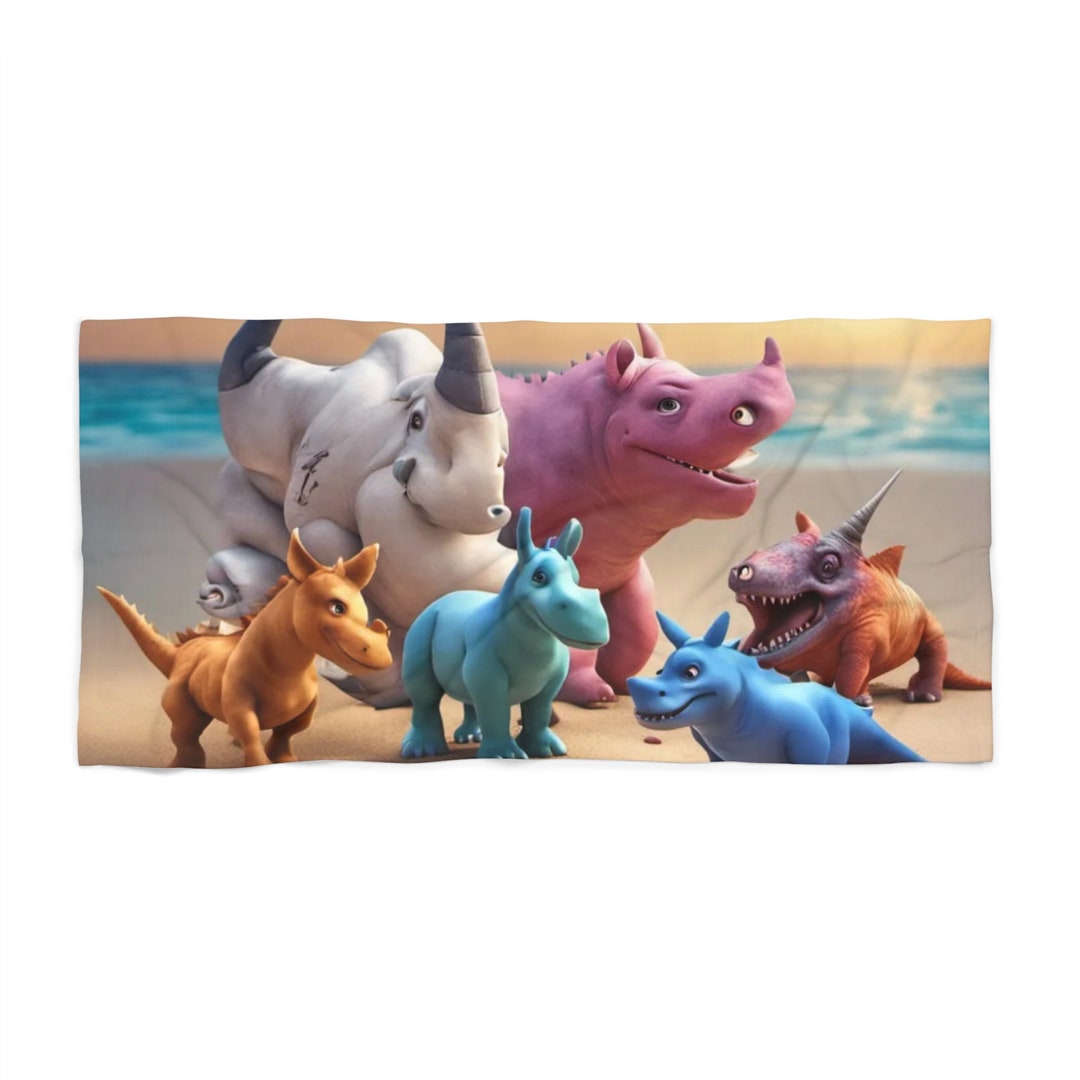 Beach Towel Toy Story Inspired the Animals Are Beaching It - Etsy