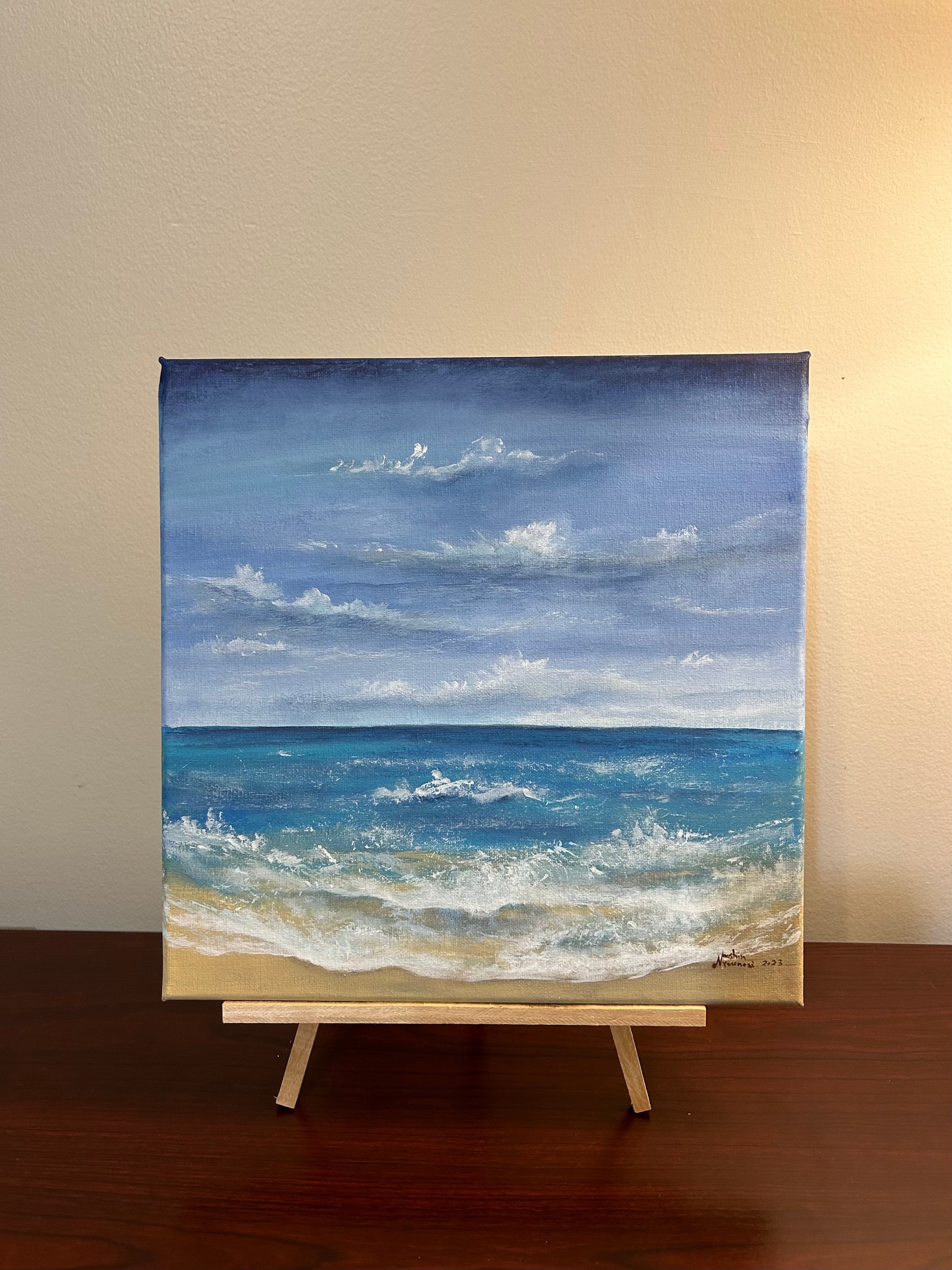 Acrylic Painting Seascape Ocean Sea 12x12 Painting Canvas - Etsy