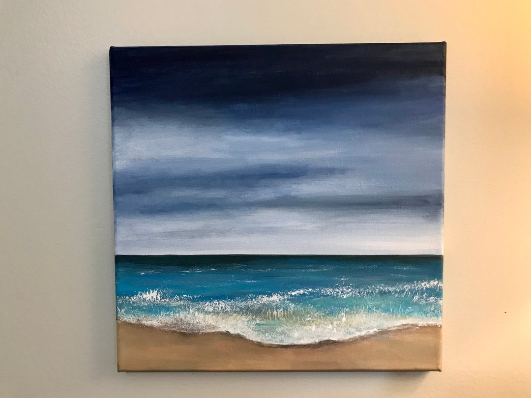 Acrylic Painting, Seascape, Nature, Ocean Painting, Landscape, Decor ...