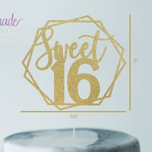 Sweet 16 Cake Topper,16 Cake Topper,cake Topper,birthday Cake Topper ...