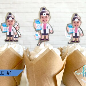 Doctor Cupcake Toppers, Dr Cupcake Toppers, Personalized Doctor Cupcake ...