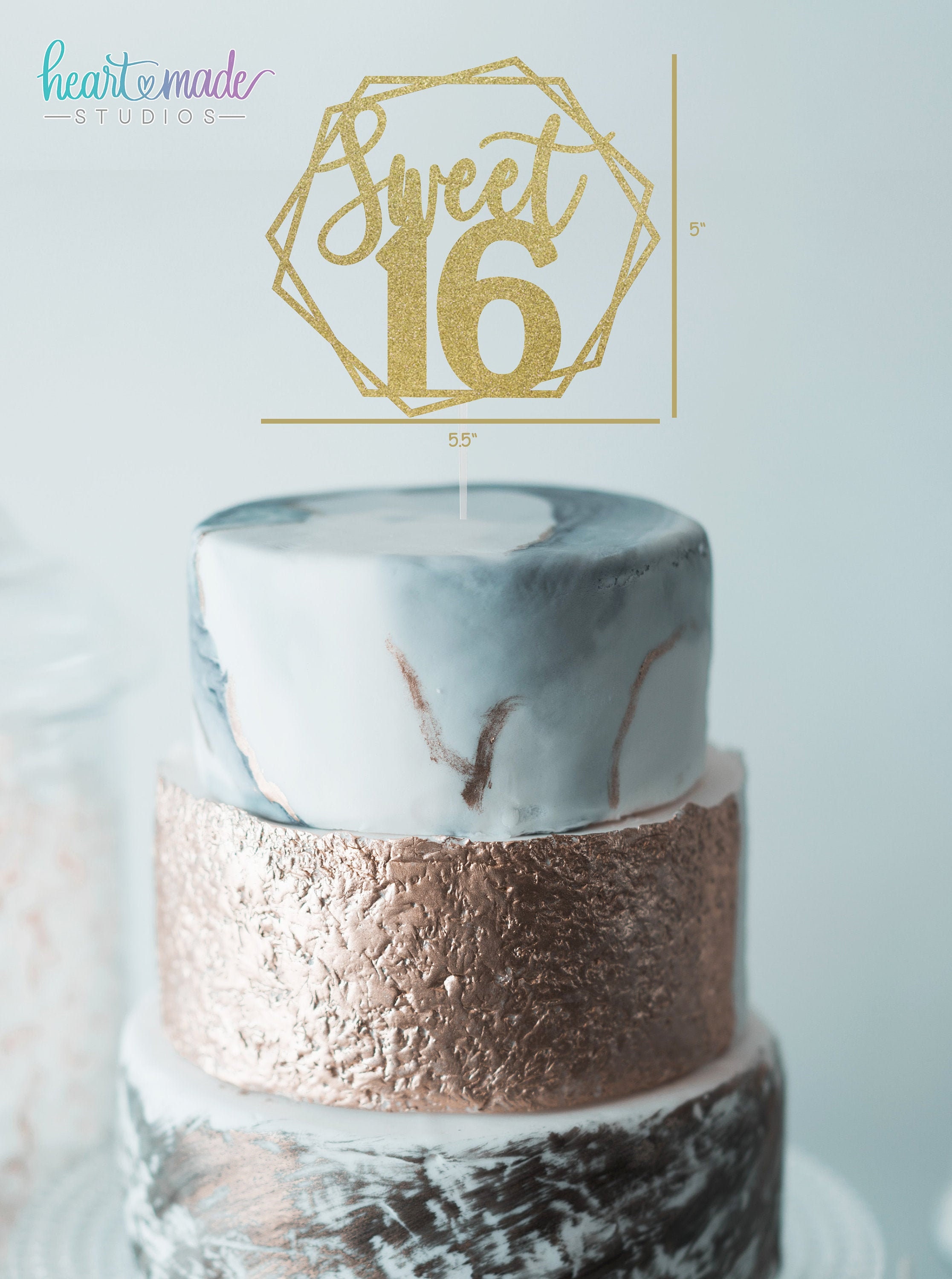 Sweet 16 Cake Topper16 Cake Toppercake Topperbirthday Cake - Etsy