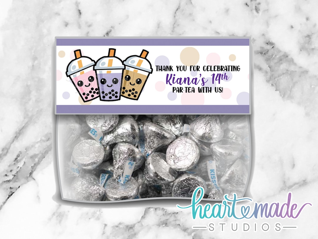Boba Bag Toppers, Bubble Tea Bag Toppers, Bag Toppers, Boba,boba Tea ...