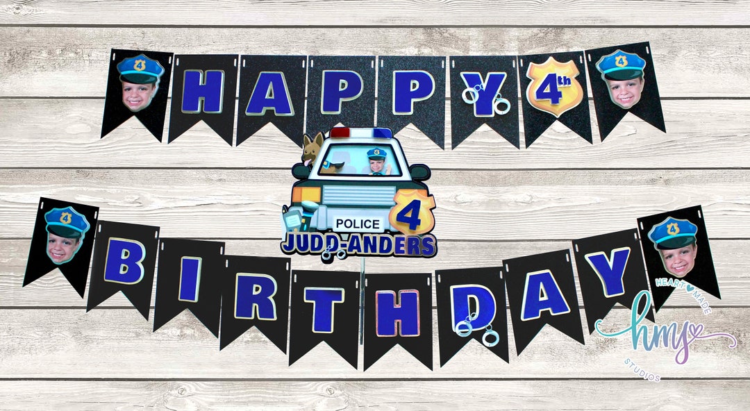 Police Banner,police Birthday Themed Party,police Party Decor,cops ...