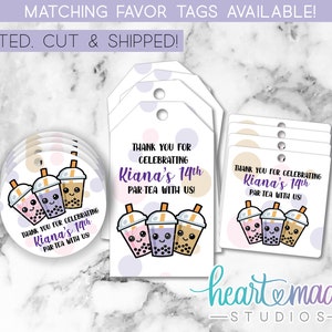 Boba Birthday Banner,boba Tea,3d Banner,milk Tea,pearl Tea,bubble Tea ...