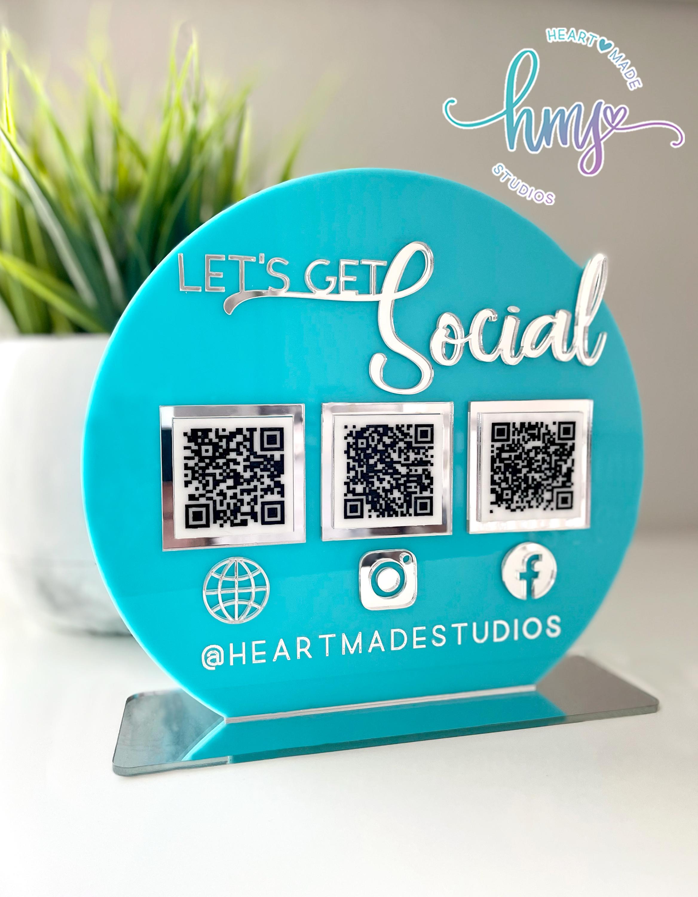Business Sign,qr Code Signs,acrylic QR Code Business Sign,business QR ...